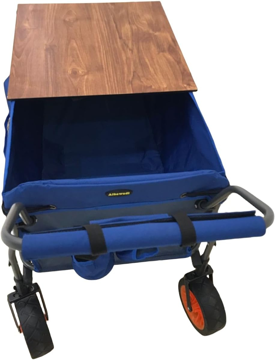 ALBAWADI Camping Folding Trolley Shopping Cart with Wheels Table Larger ...